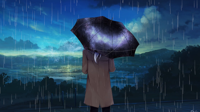 Anime Girl Rain Live Wallpaper - Live Wallpaper