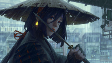 anime backyard rain Archives - Live Wallpaper
